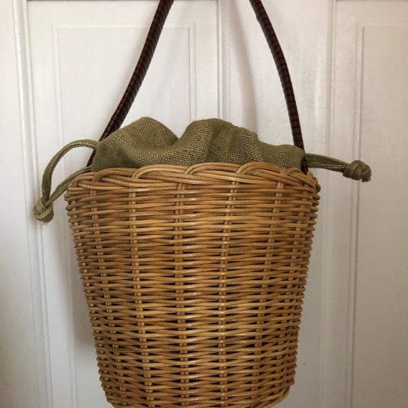 Capaf of Italy | Bags | Italian Wicker Bucket Bag | Poshmark